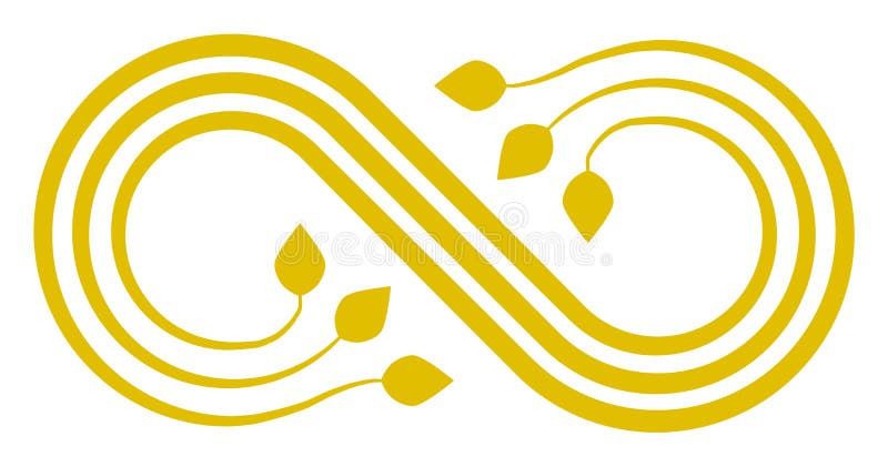 Infinity Flourish Symbol Icon - Golden, Isolated - Vector Stock Vector ...