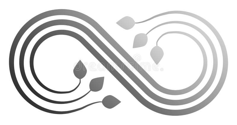 Infinity Flourish Symbol Icon - Gray Gradient, Isolated - Vector Stock ...