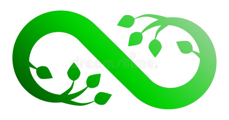 Infinity Flourish Symbol Icon - Green Gradient, Isolated - Vector Stock ...