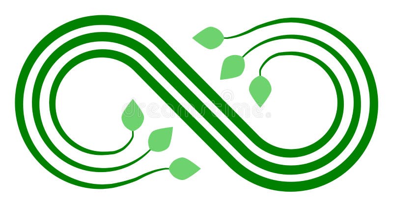 Infinity Flourish Symbol Icon - Green, Isolated - Vector Stock Vector ...