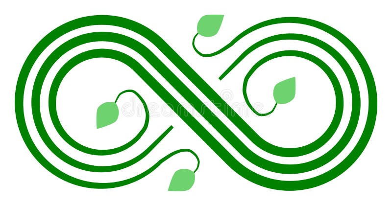 Infinity Flourish Symbol Icon - Green, Isolated - Vector Stock Vector ...