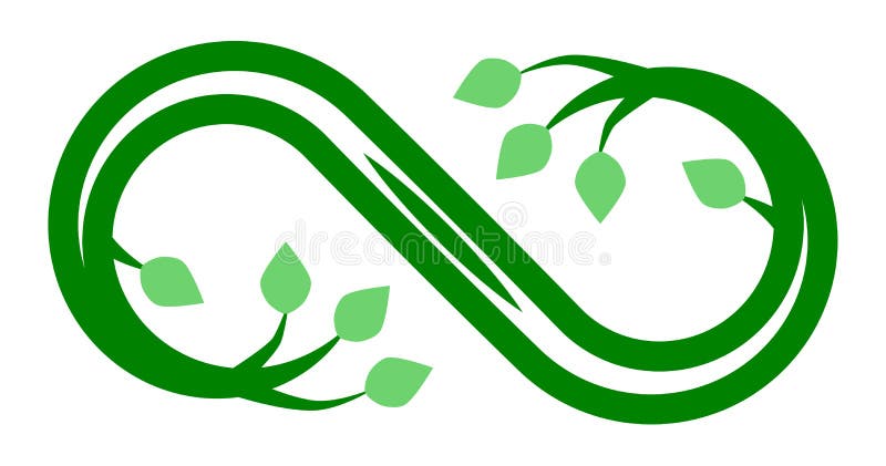 Infinity Flourish Symbol Icon - Green Outline, Isolated - Vector Stock ...