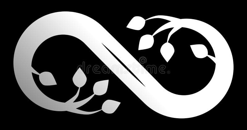 Infinity Flourish Symbol Icon - White Gradient, Isolated - Vector Stock ...