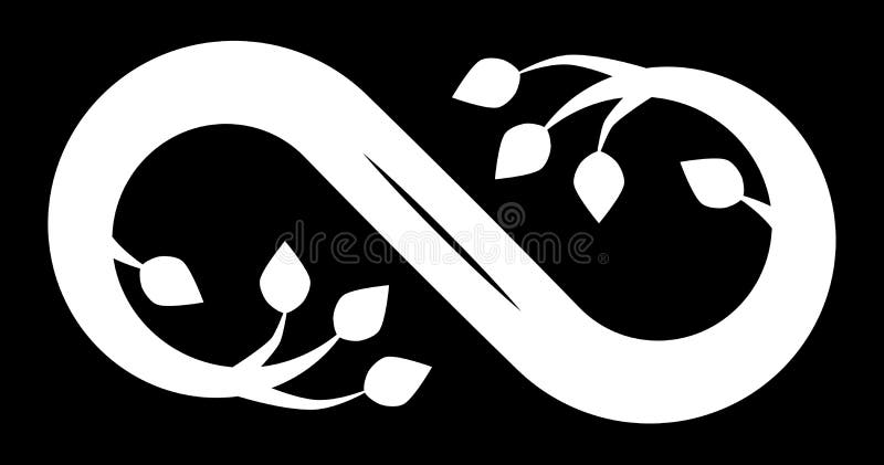 Infinity Flourish Symbol Icon - White, Isolated - Vector Stock Vector ...