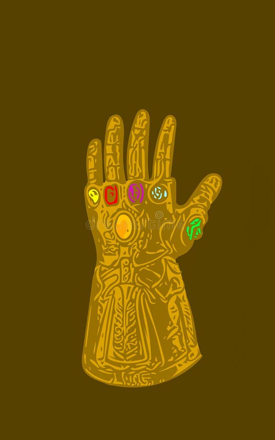 Infinity gauntlet stock illustration. Illustration of adobe - 124287555