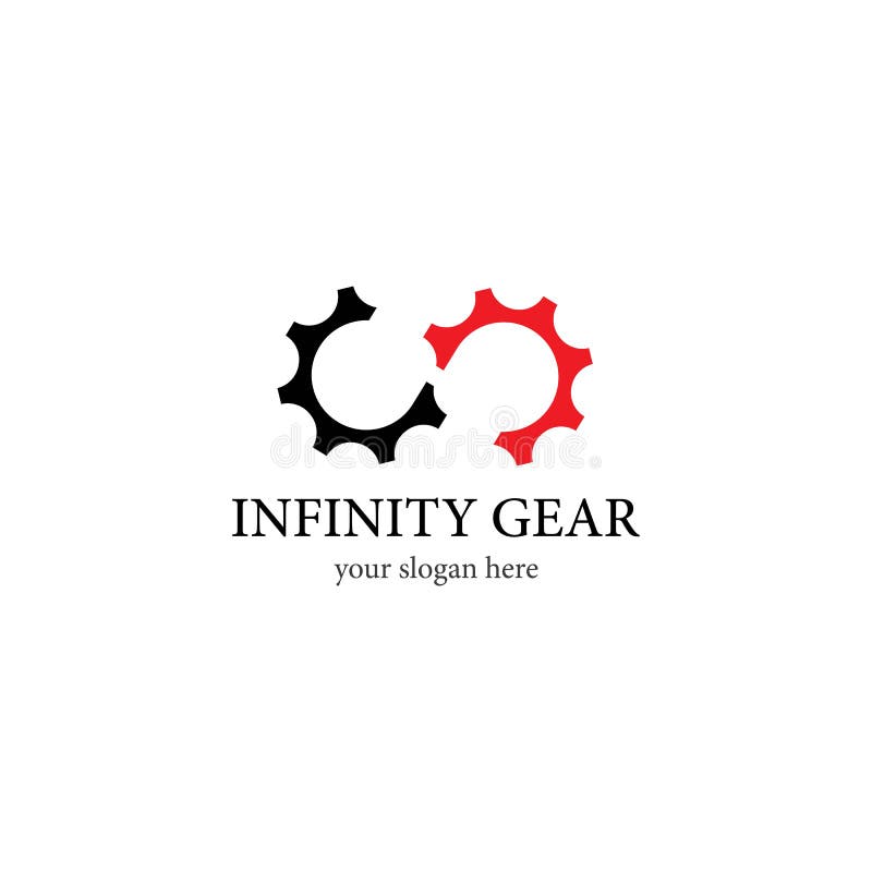 Infinity Gear Logo Template Vector Stock Vector - Illustration of ...