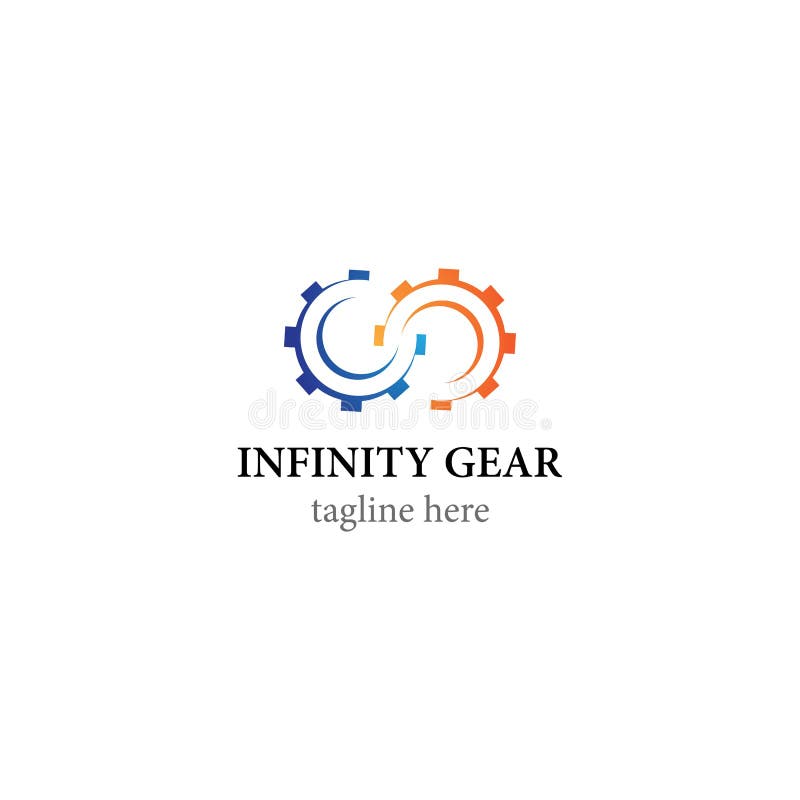 Infinity Gear Logo Vector Template, Creative Infinity Logo Design Concept Stock Vector ...