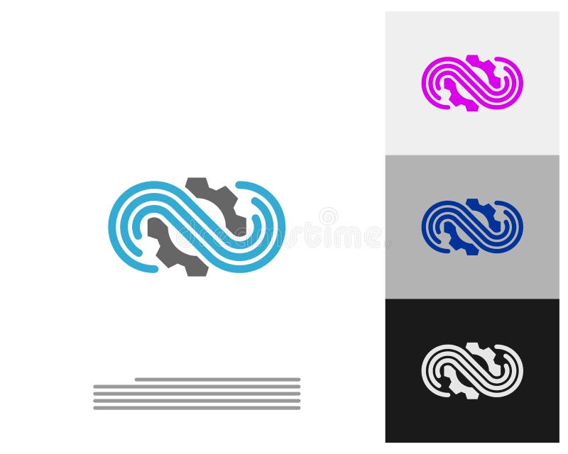 Infinity Gear Logo Vector Template, Creative Infinity Logo Design ...