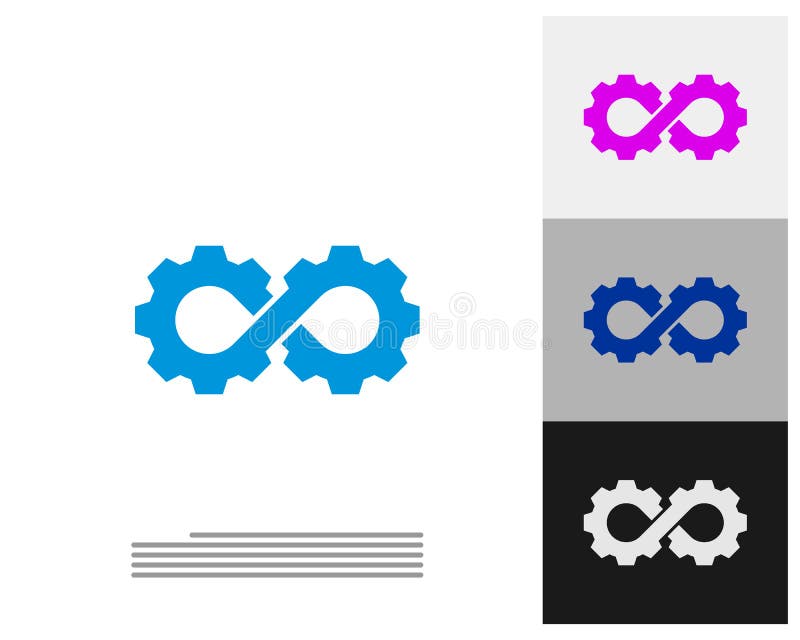 Infinity Gear Logo Vector Template, Creative Infinity Logo Design ...