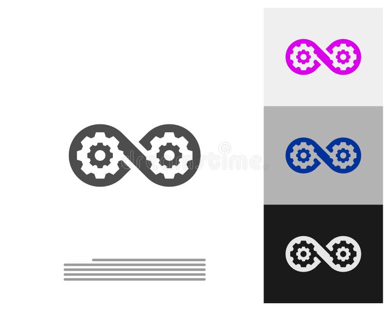 Infinity Gear Logo Vector Template, Creative Infinity Logo Design ...