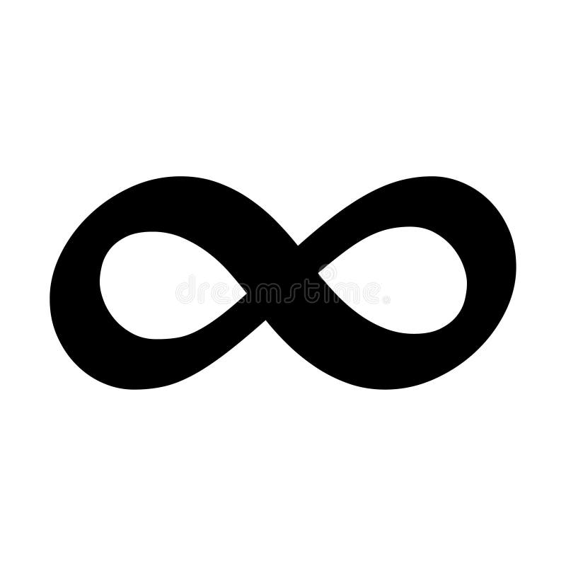 Infinity Geometric Icon, Mathematical Tattoo Symbol, Endless Abstract ...