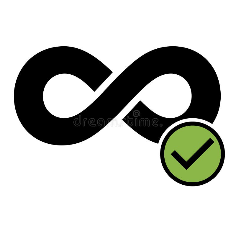 Infinity Geometric Icon, Mathematical Tattoo Symbol, Endless Abstract ...