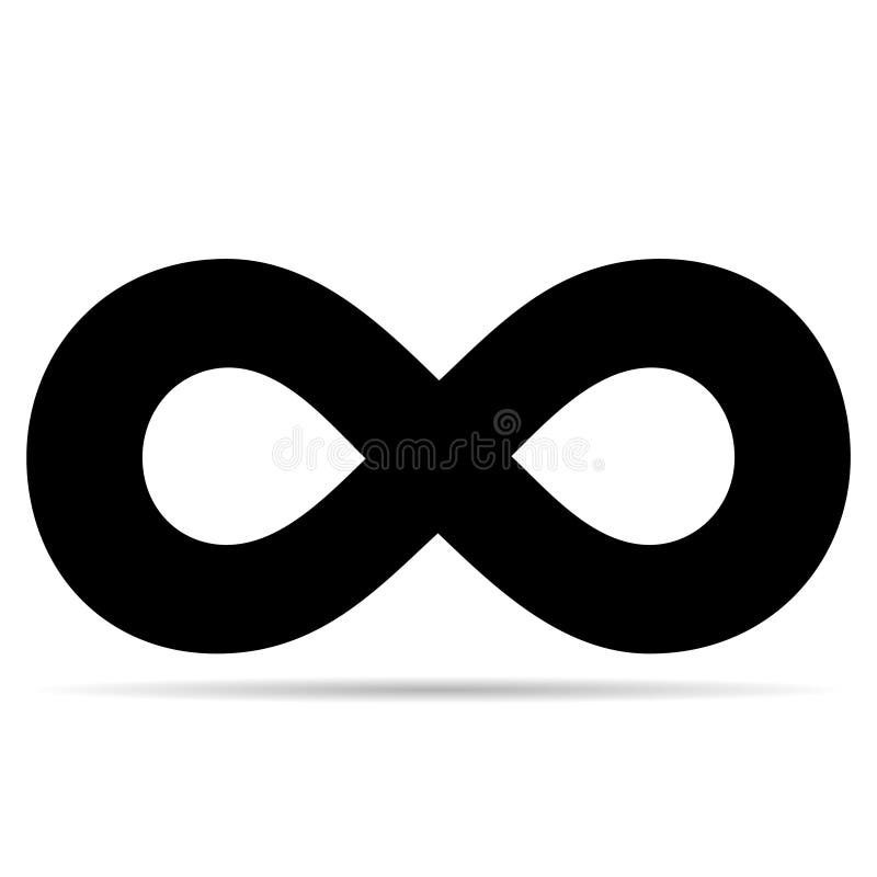 Infinity Geometric Icon Shadow, Mathematical Tattoo Symbol, Endless ...