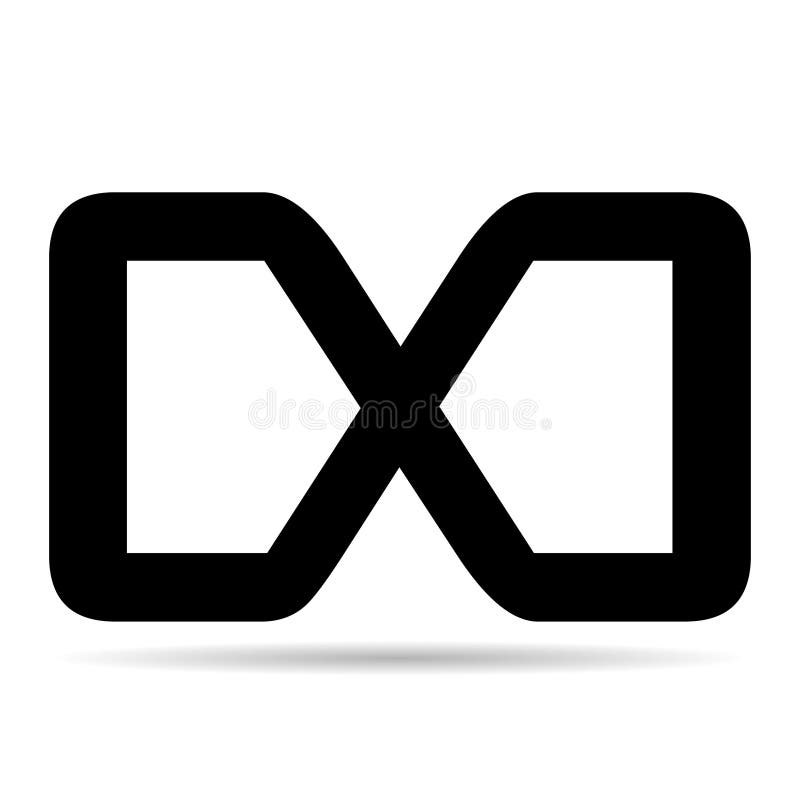 Infinity Geometric Icon Shadow, Mathematical Tattoo Symbol, Endless ...