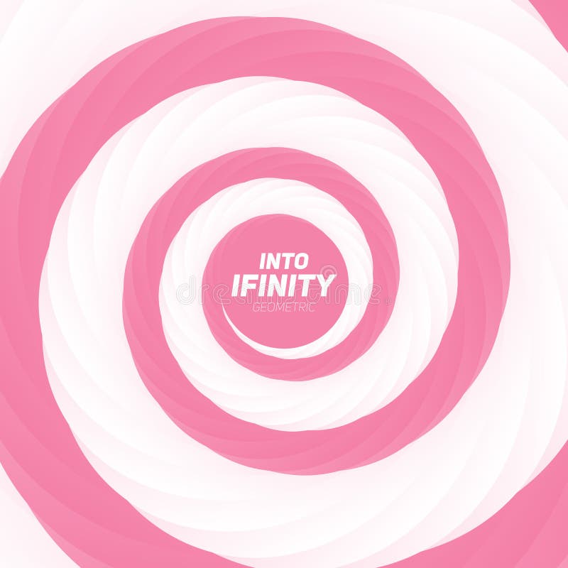Into Infinity Geometry. Abstract Geometrical Concentric Swirl ...