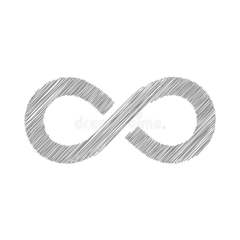 Infinity Grey Sketch Vector Icon3. Trendy Flat Design Style Stock ...