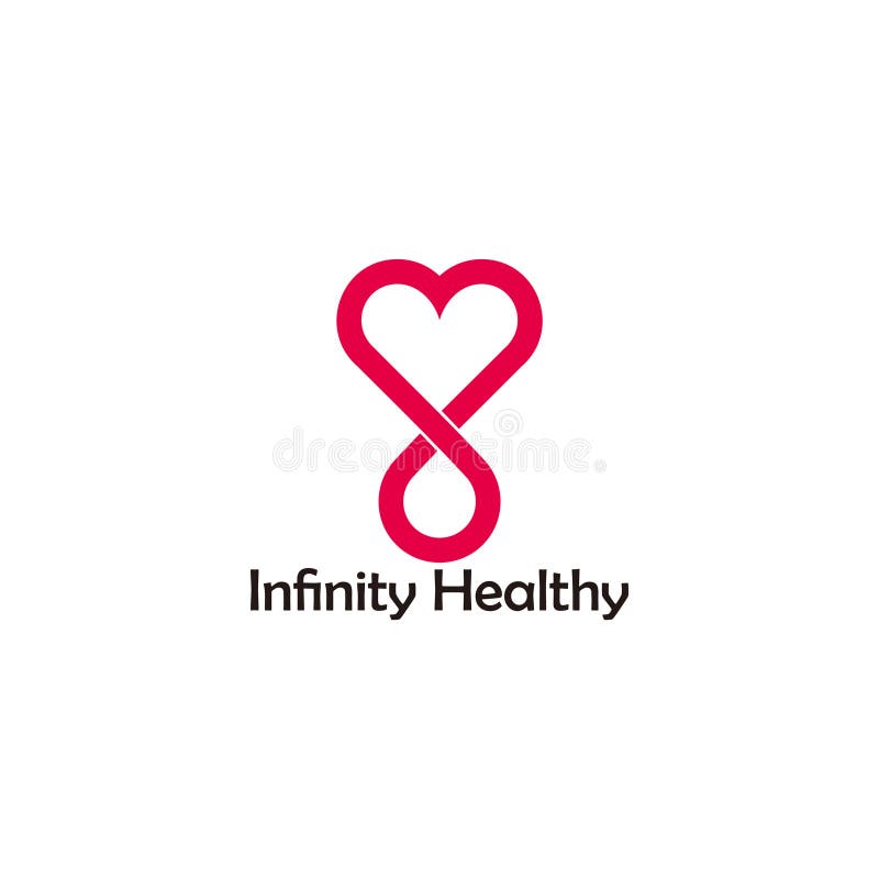 Infinity Healthy Heart Medical Symbol Logo Vector Stock Vector ...