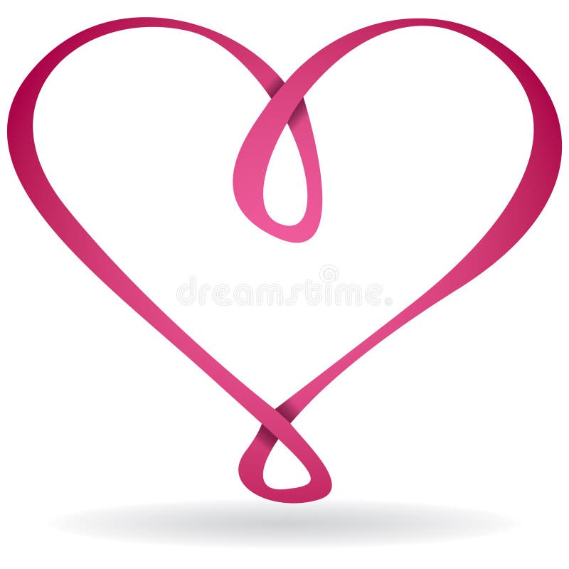 Infinity Heart Valentine`s Day Card Stock Vector - Illustration of ...