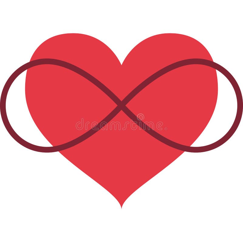 Infinity, heart, love stock illustration. Illustration of symbol - 88515395