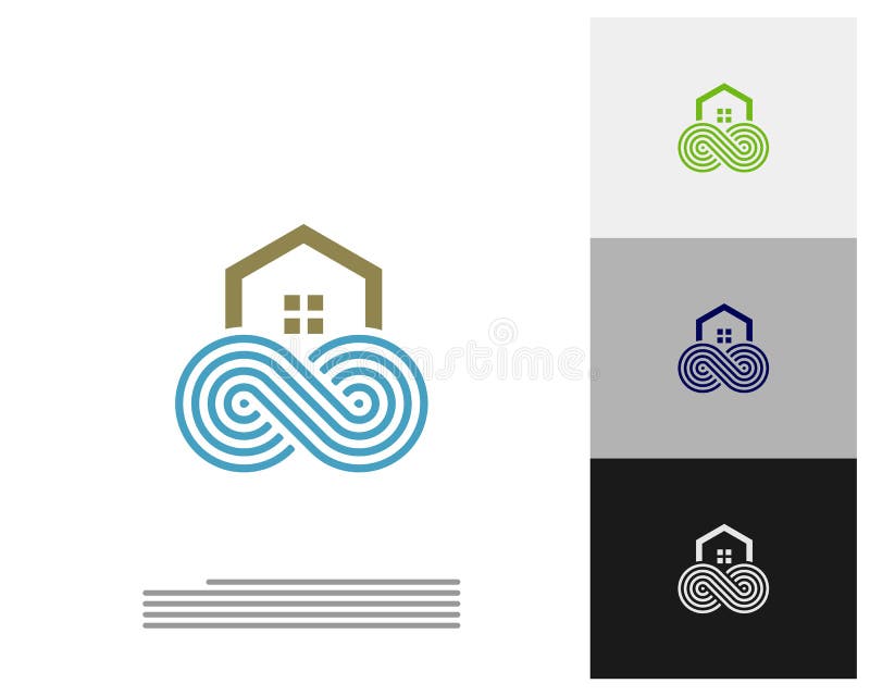 Infinity House Logo Vector Template, Creative Infinity Logo Design ...