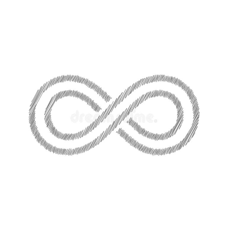 Infinity Grey Sketch Vector Icon3. Trendy Flat Design Style Stock ...