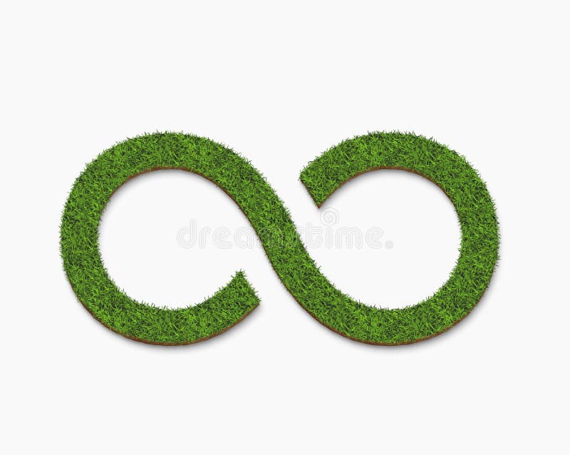 Infinity Symbol Green Grass Isolated Stock Illustrations – 75 Infinity ...