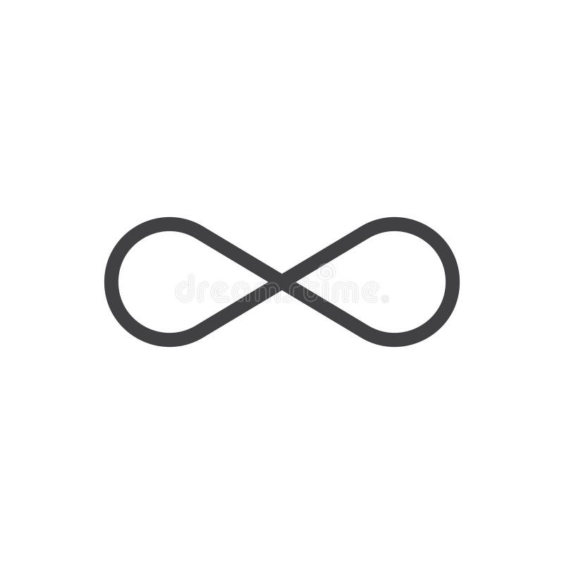 Infinity Icon Set. Forever Infinite Loop Vector Symbol. Unlimited ...