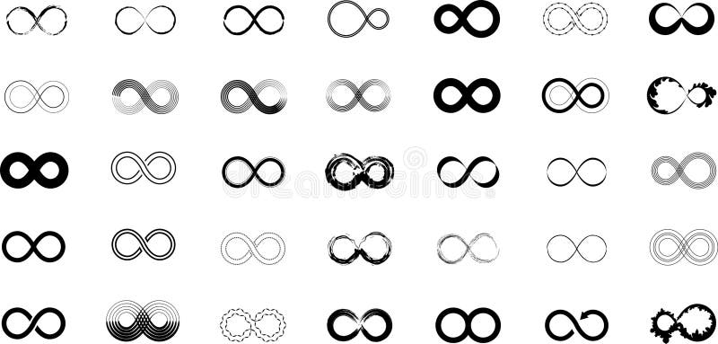 Infinity Icon Set Unlimited Illustration Symbol Sign Vector. Infinity ...