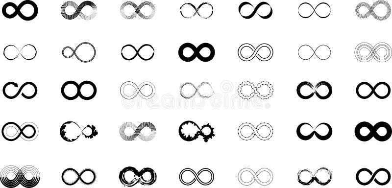Infinity Icon Set Unlimited Illustration Symbol Sign Vector. Infinity ...