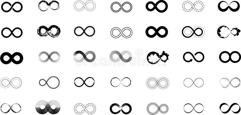 Infinity Icon Set Unlimited Illustration Symbol Sign Vector. Infinity ...