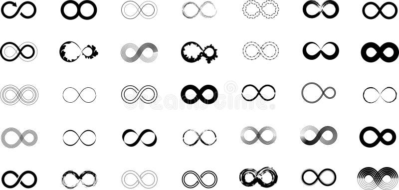 Infinity Icon Set Unlimited Illustration Symbol Sign Vector. Infinity ...