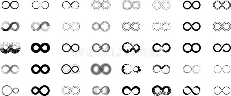 Infinity Icon Set Unlimited Illustration Symbol Sign Vector. Infinity ...