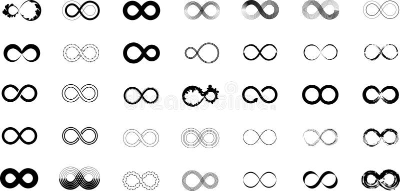 Infinity Icon Set Unlimited Illustration Symbol Sign Vector. Infinity ...