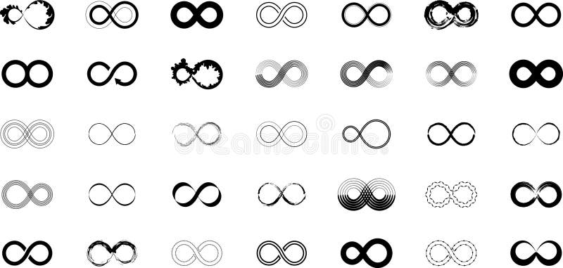 Infinity Icon Set Unlimited Illustration Symbol Sign Vector. Infinity ...