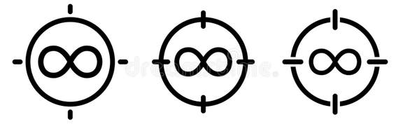 Infinity Icon in Target Crosshair Stock Vector - Illustration of ...