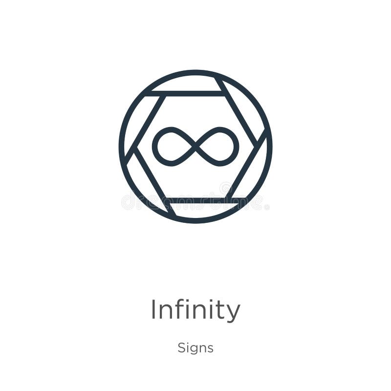 Thin infinity sign stock vector. Illustration of icon - 107201511