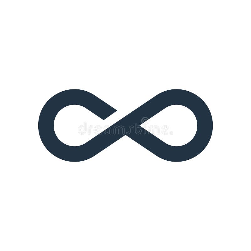 Infinity Sign with Black Lines on a White Background. Vector Ill Stock ...