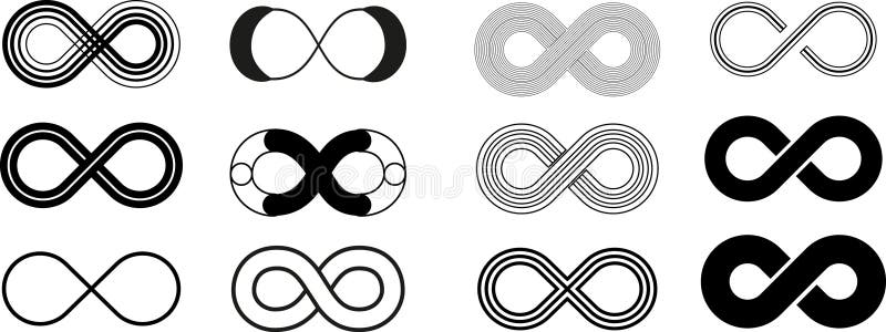 Infinity Icons Set. Infinity Symbol, Infinity Space, Infinity Arrow ...