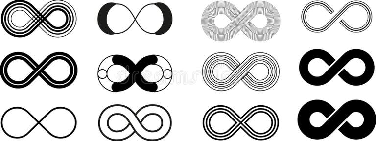 Infinity Icons Set. Infinity Symbol, Infinity Space, Infinity Arrow ...