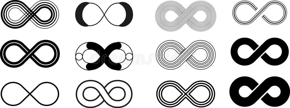 Infinity Icons Set. Infinity Symbol, Infinity Space, Infinity Arrow ...