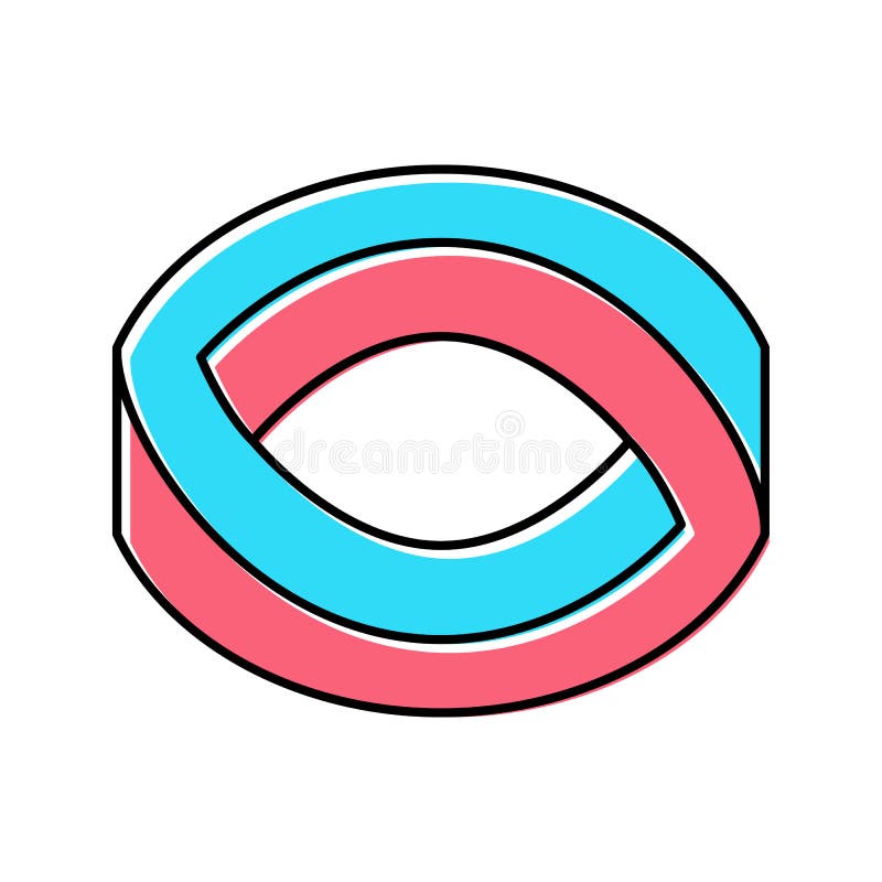 Infinity Impossible Geometric Shape Color Icon Vector Illustration ...