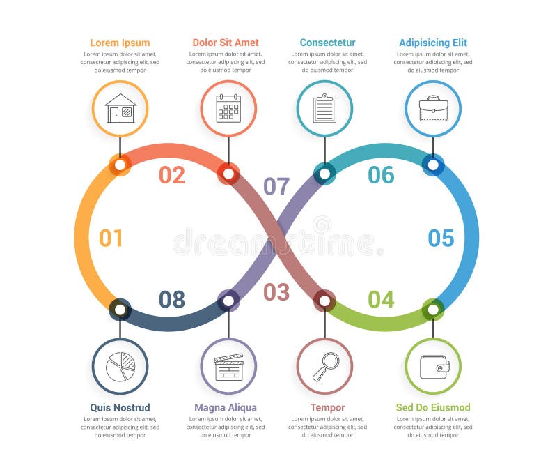 Infinity Symbol Infographics. Stock Vector - Illustration of ...