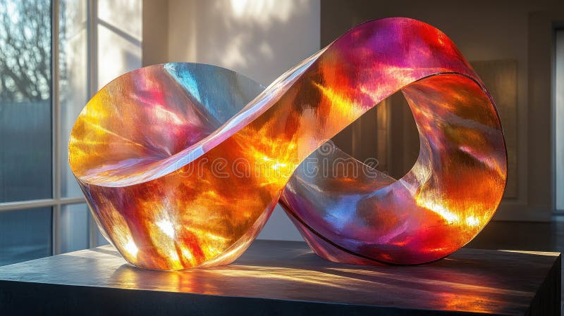 The Infinity Knot, a Captivating Glass Sculpture Stock Illustration ...