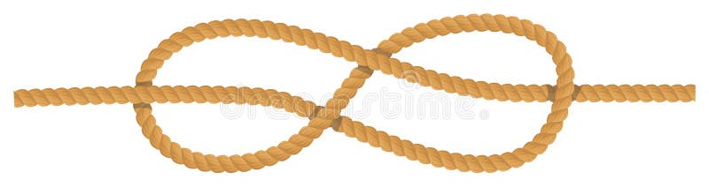 Infinity Knot Made Rope Realistic Design Graphic Element. Tan Rope ...