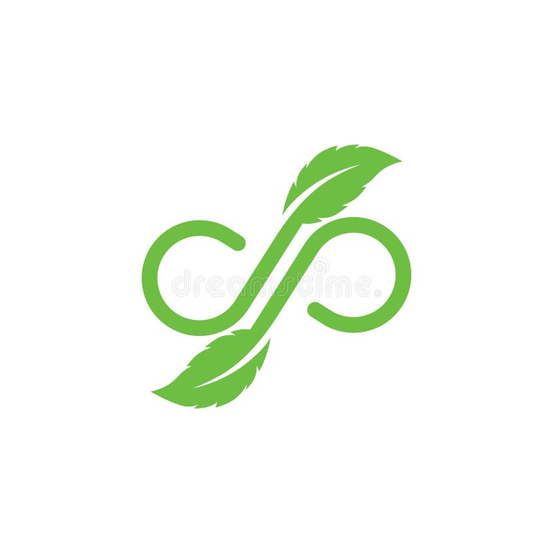 Infinity Eco Leaf Life Symbol Curves Loop Design Vector Stock Vector ...