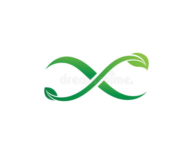 Infinity Leaf Green Design Vector Icon Illustration Logo Template Stock ...