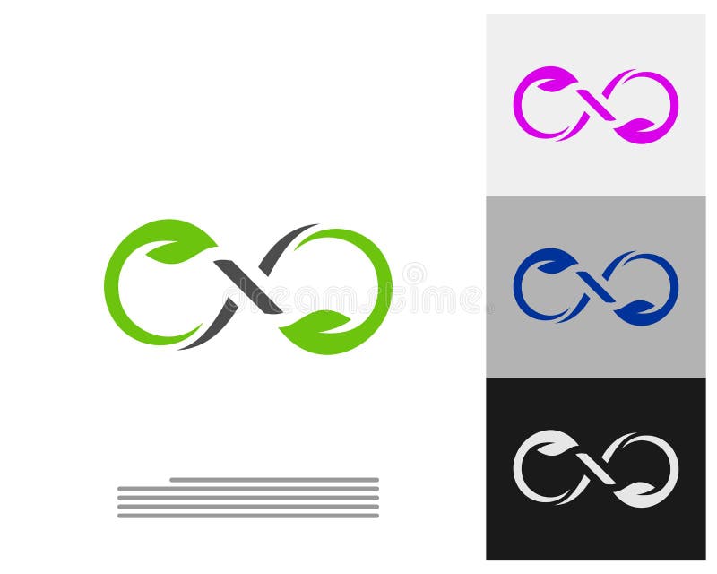 Infinity Leaf Logo Vector Template, Creative Infinity Logo Design ...