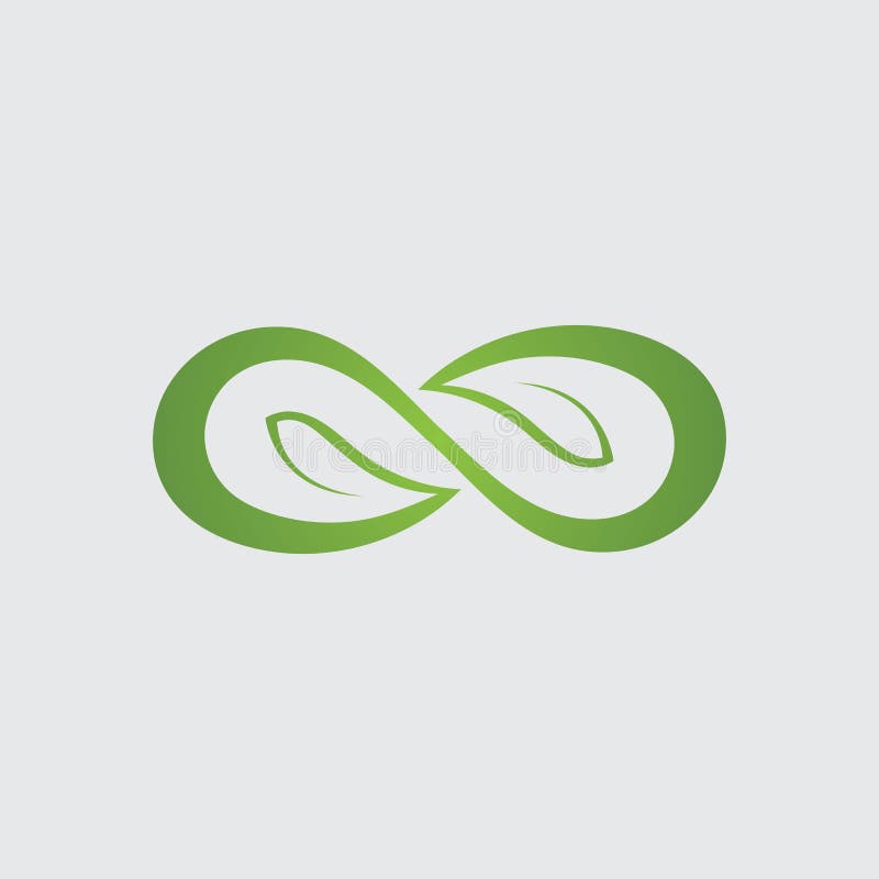 Infinity Leaf Vector Icon Illustration Logo Template Stock Vector ...