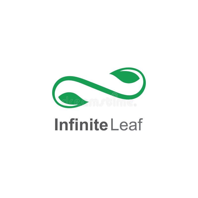 Infinity Leaf Vector Icon Illustration Logo Template Design Stock ...
