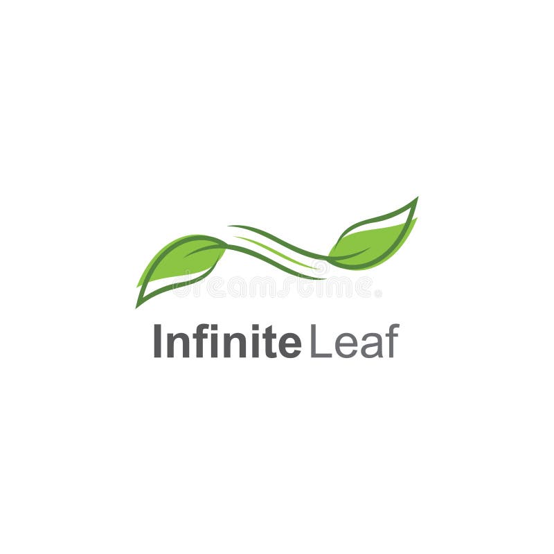 Infinity Leaf Vector Icon Illustration Logo Template Design Stock ...